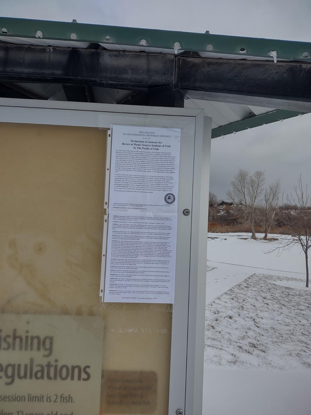 Photos of the Declaration of Amnesty Around the State - Defending Utah